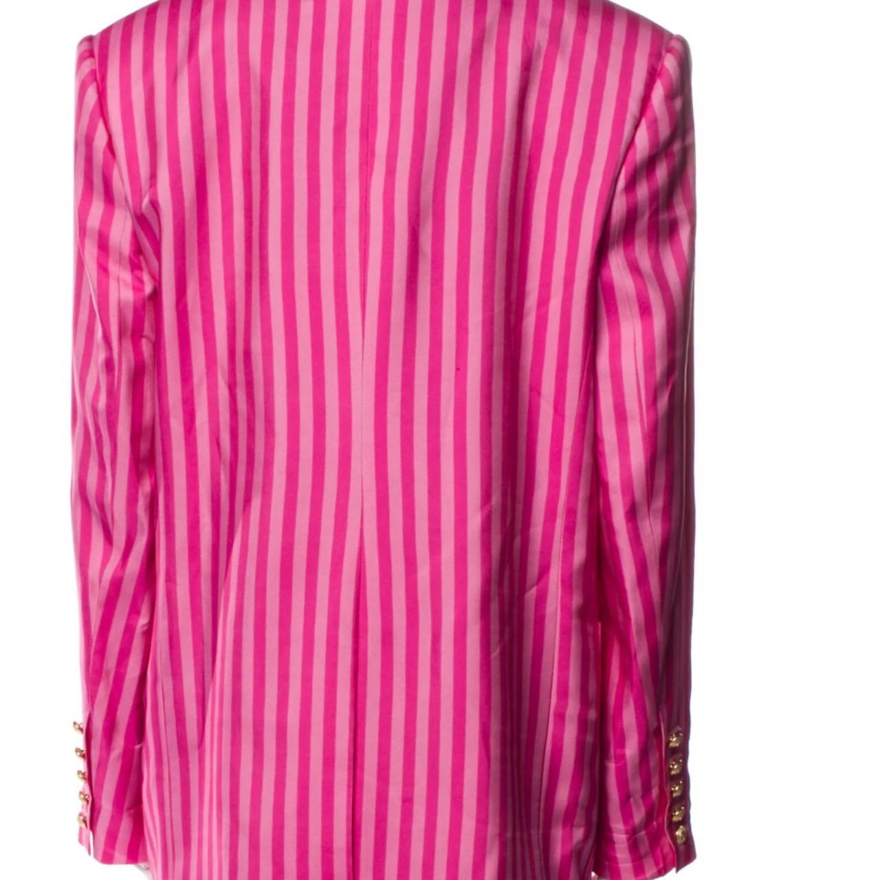 Balmain Balmain x Barbie Blazer Pink Striped size 8 - Depop