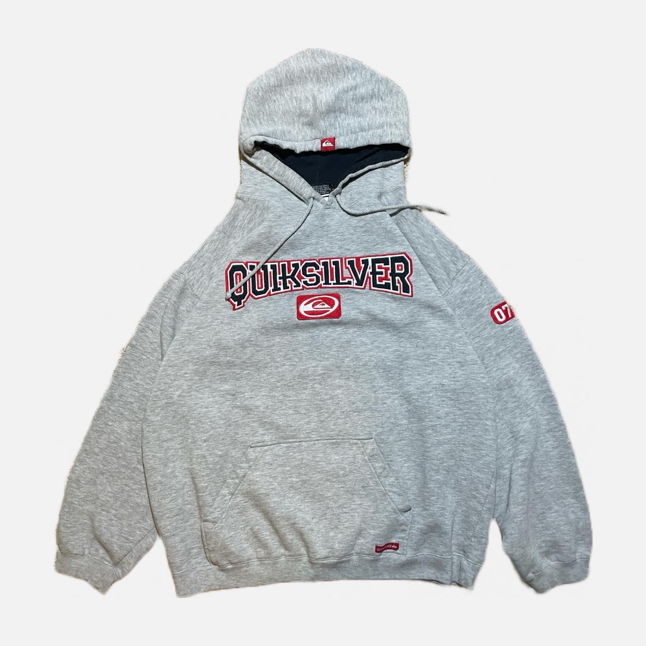vintage grey quicksilver hoodie [ details ] + size... - Depop