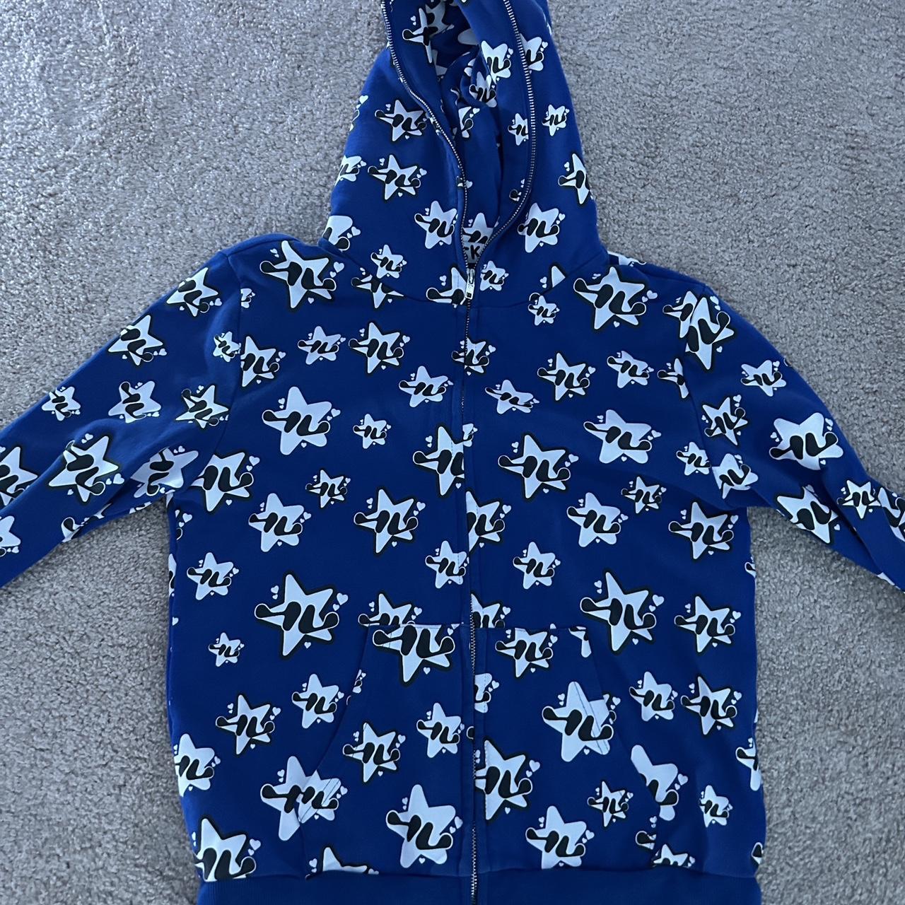 blue YLSK Full Zip Jacket -Size medium but fits... - Depop
