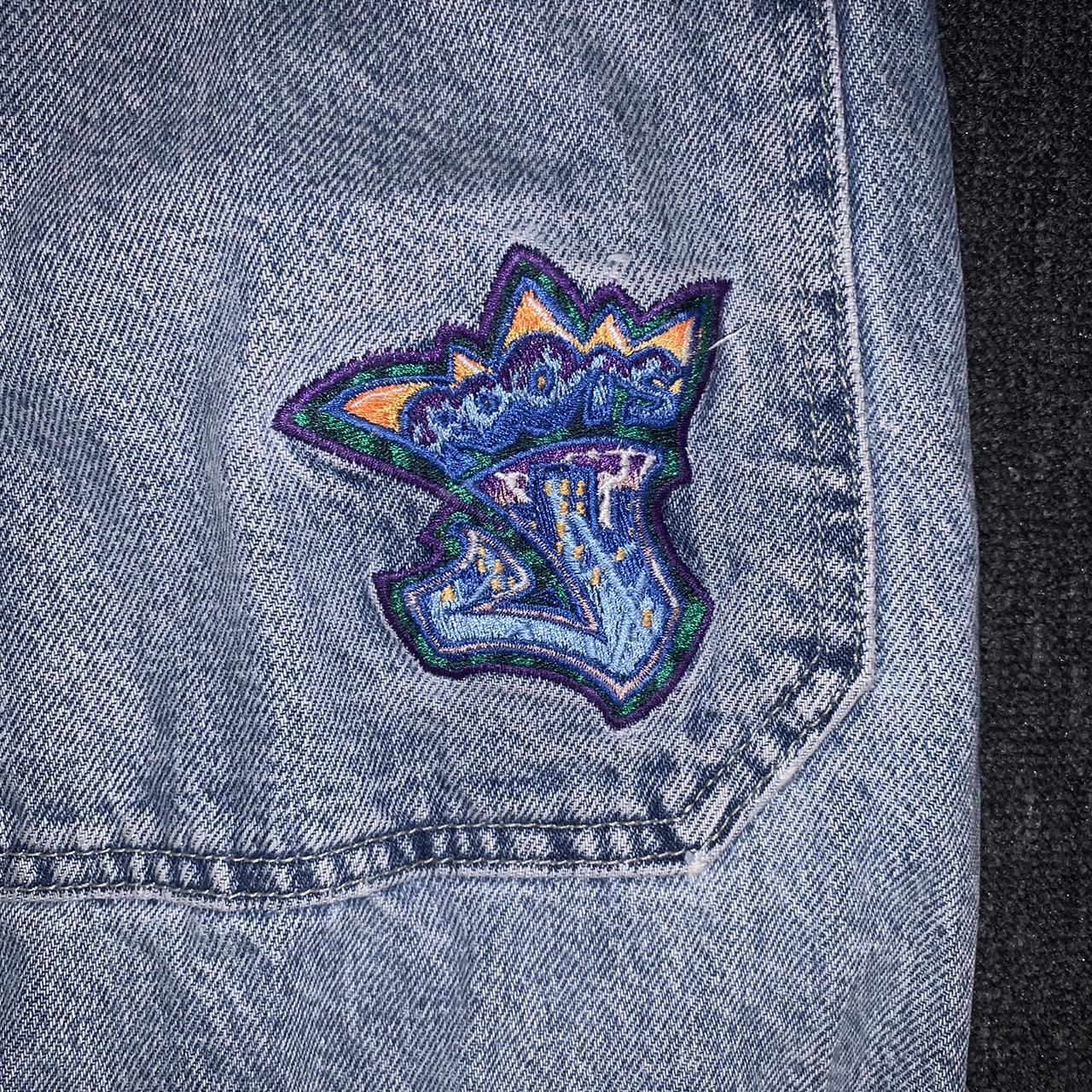 .JNCO baggy graffiti jeans with back pocket... | Depop