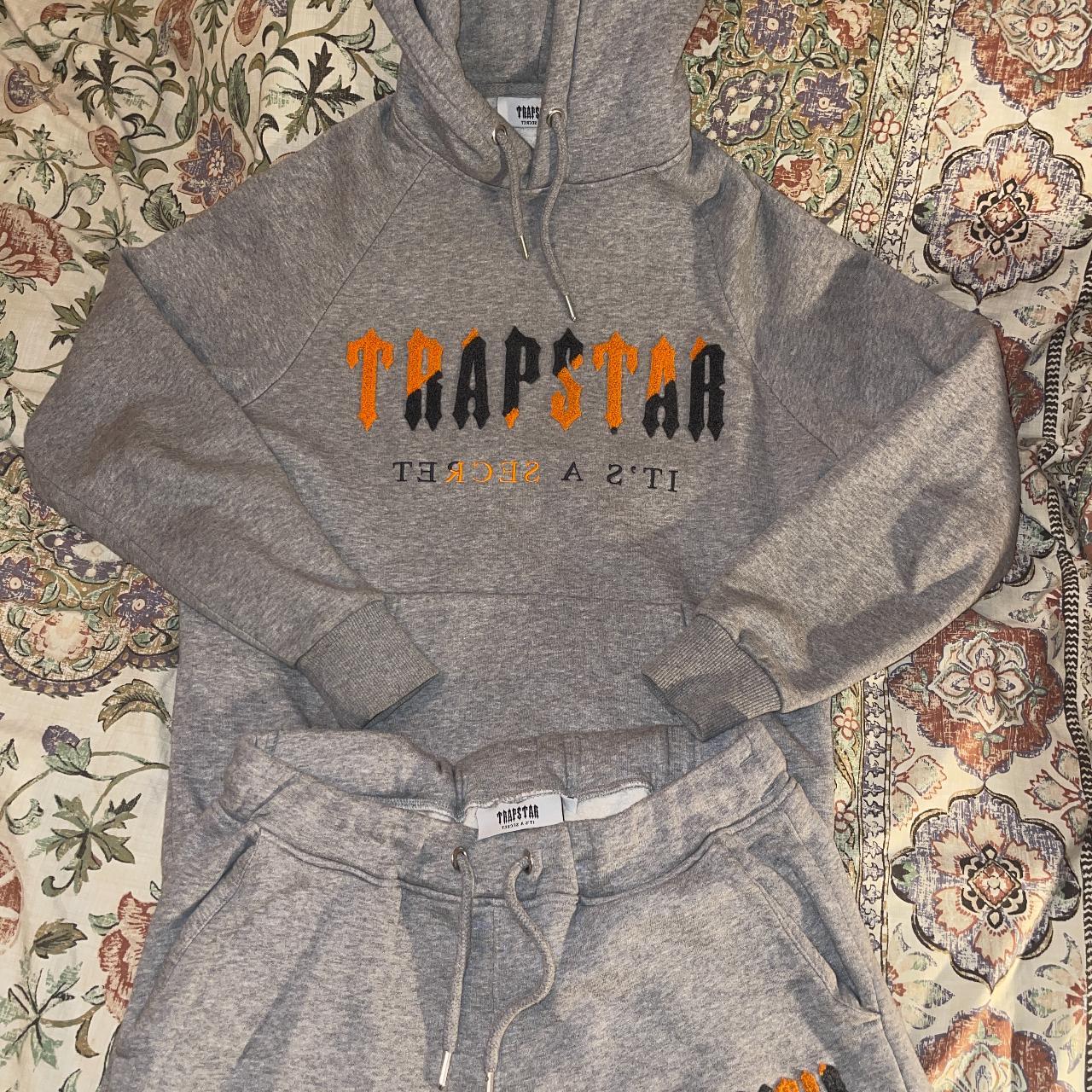 TRAPSTAR Tracksuit Grey/Orange *FREE DELIVERY* Size... - Depop