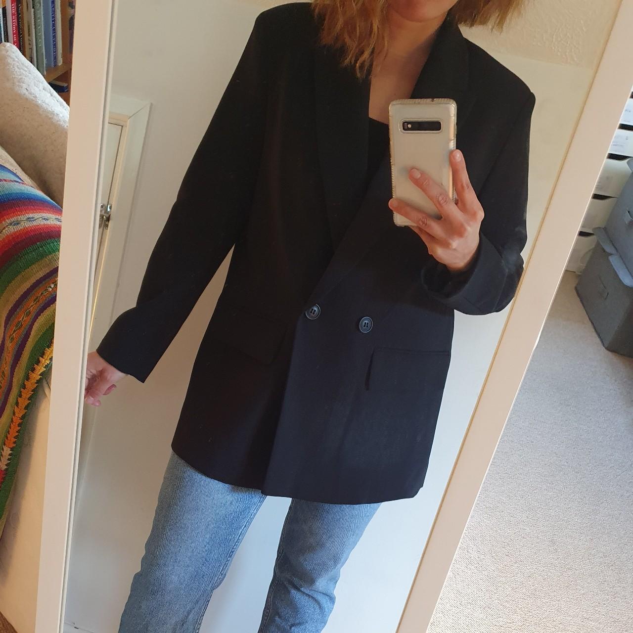 Zara Women's Black Tailored-jackets | Depop