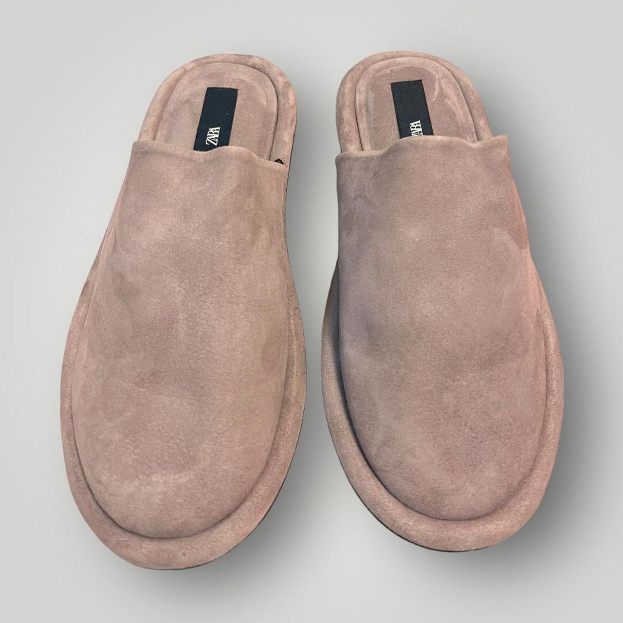 Zara Nubuck Suede Slippers US Mens 8 / EU 41 /... - Depop