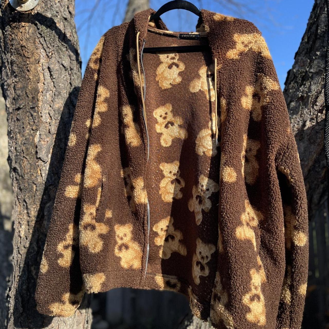 Oversized Teddy Bear Brown Sherpa Jacket #teddybear... - Depop