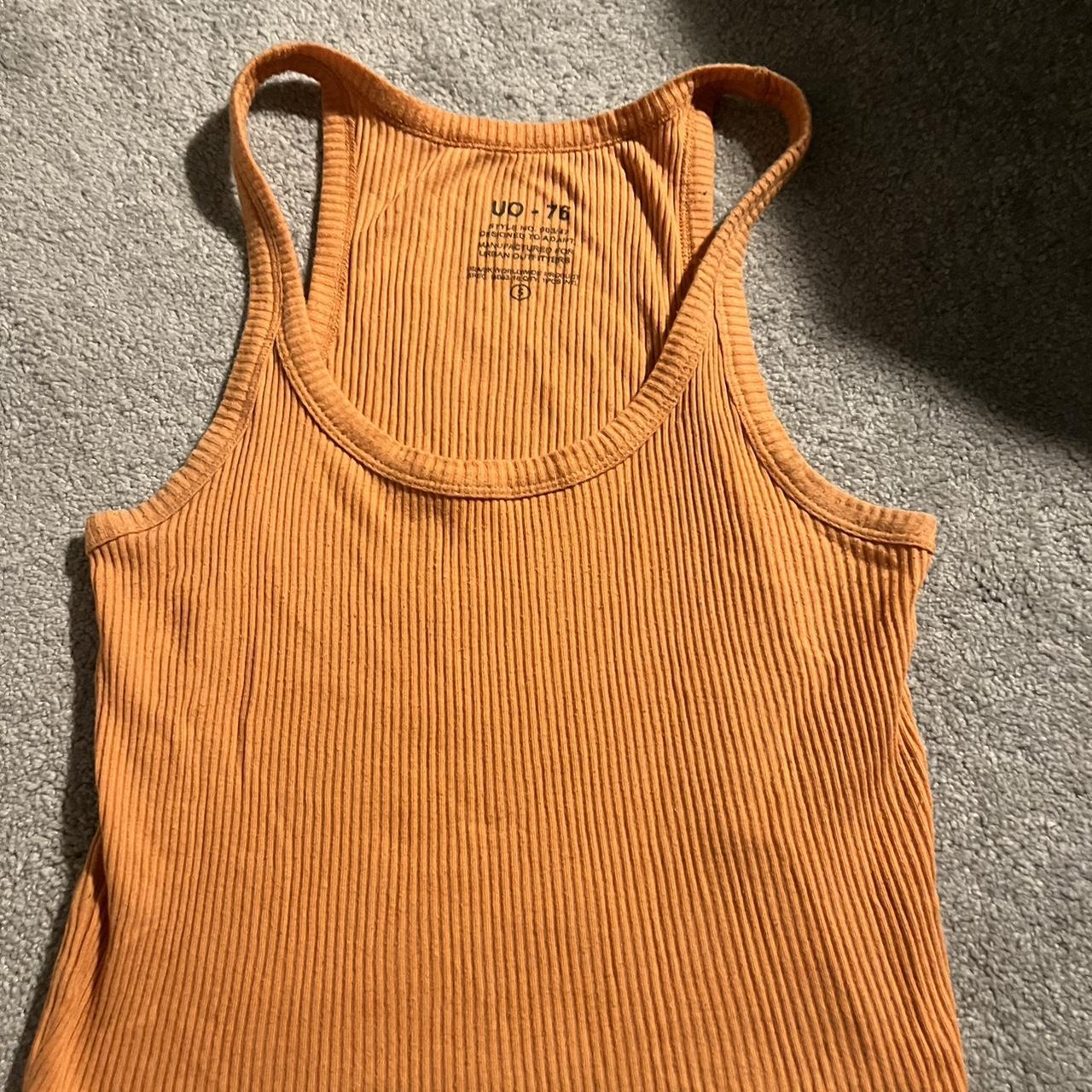 urban outfitters orange ribbed tank top - Depop