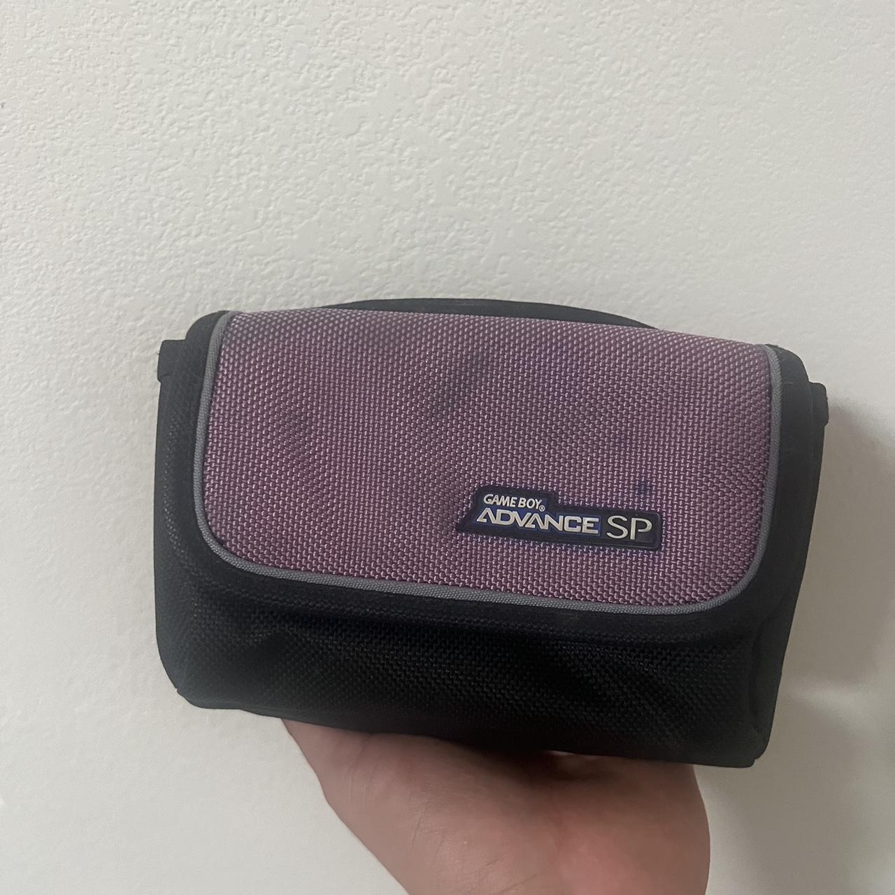 Purple Game Boy Advance pouch with velcro closure... - Depop