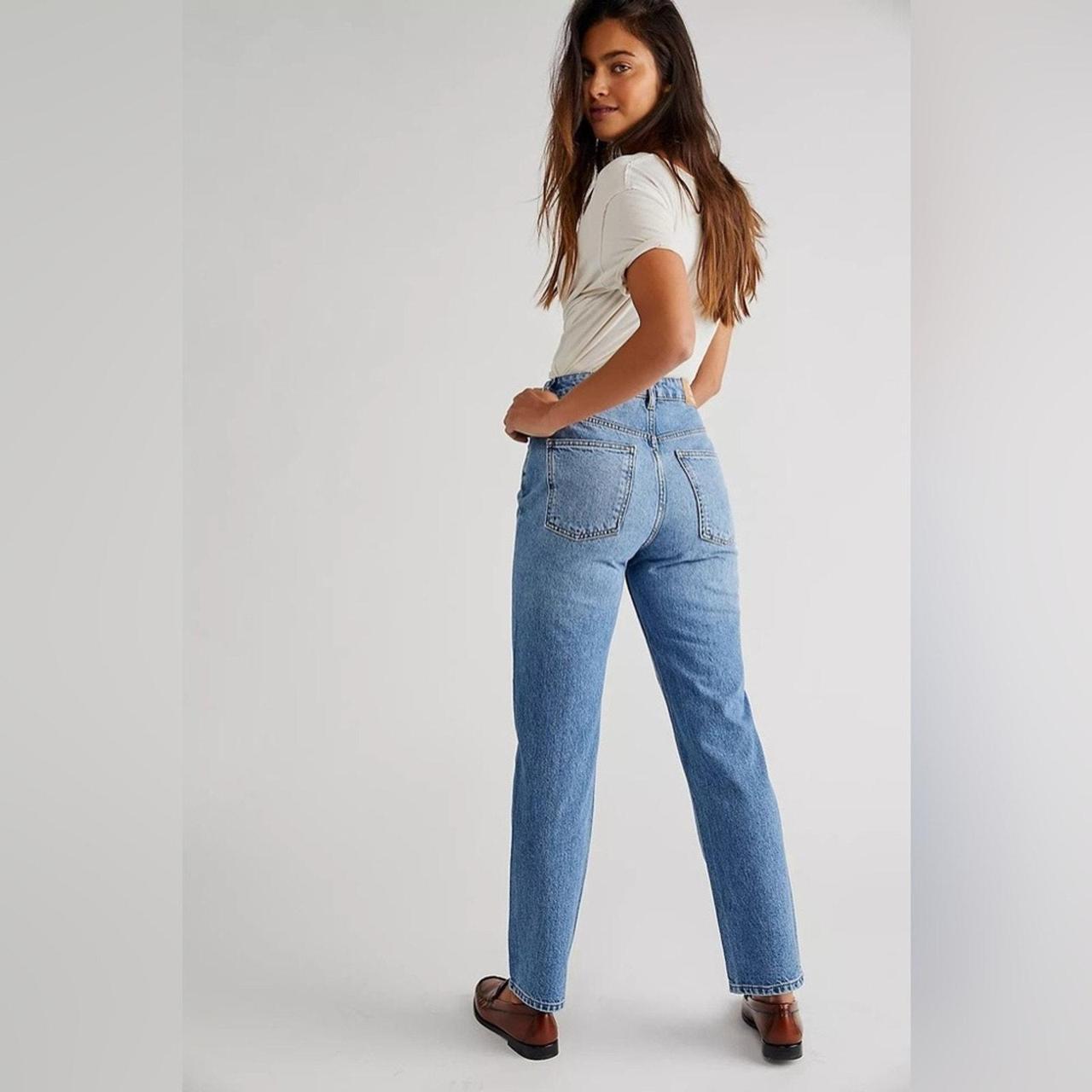 The Pacifica Straight-Leg Jeans by Free People... - Depop