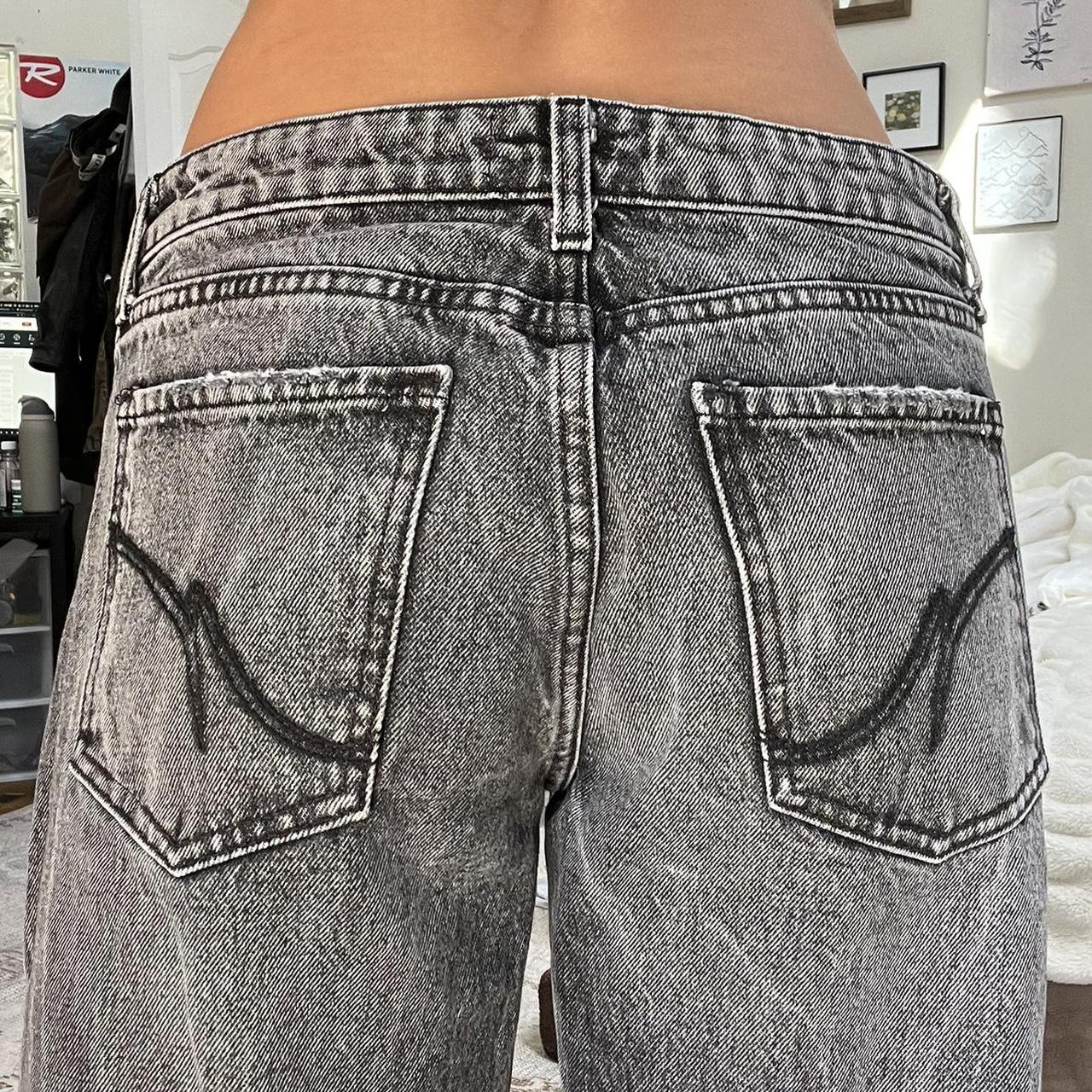 Revice denim Low-rise, wide-leg black denim jeans... | Depop