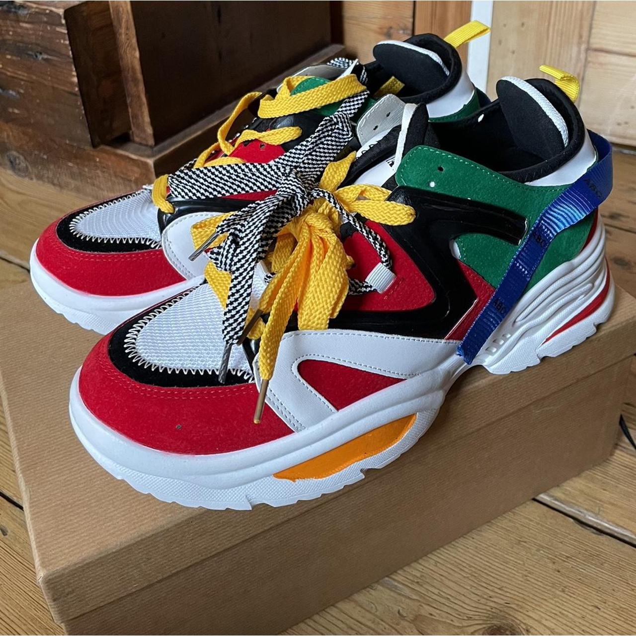 Platform chunky trainers multicolour NEW - NEVER... - Depop