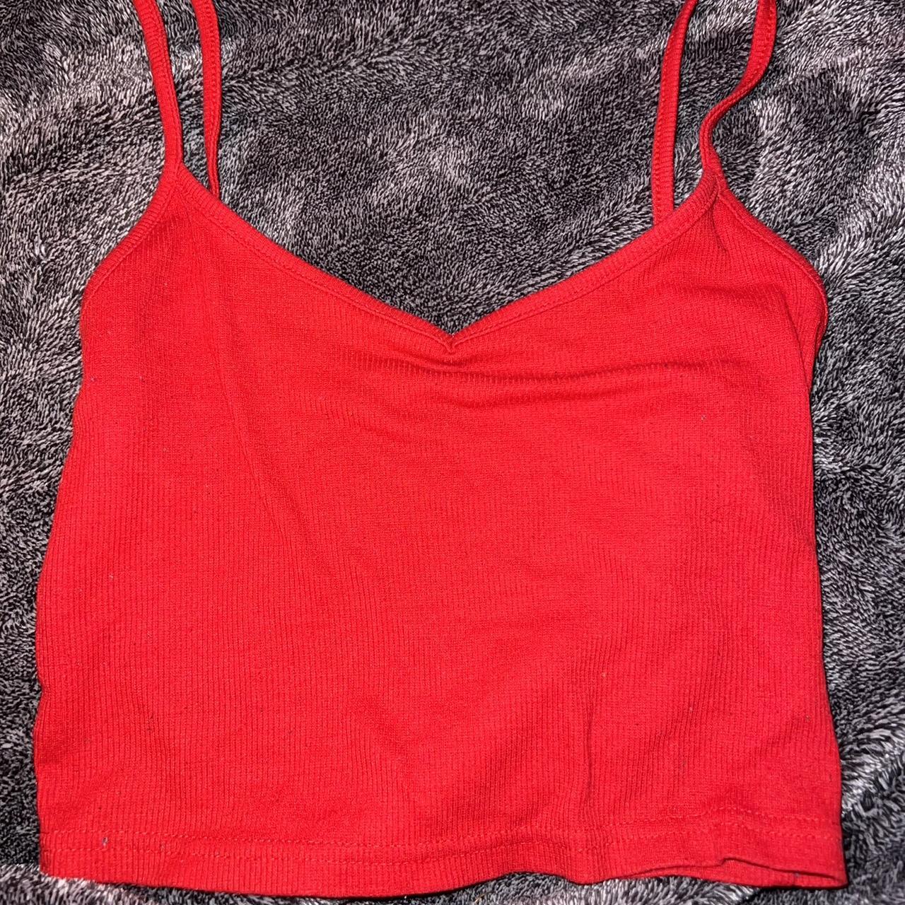 Red crop tank - Depop