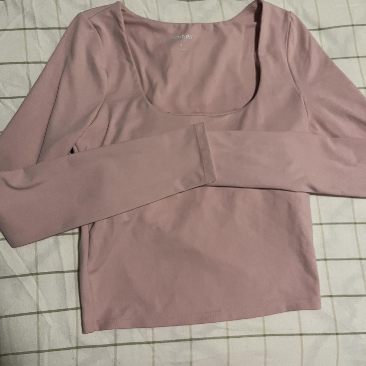pink square neckline pacsun top from their... - Depop