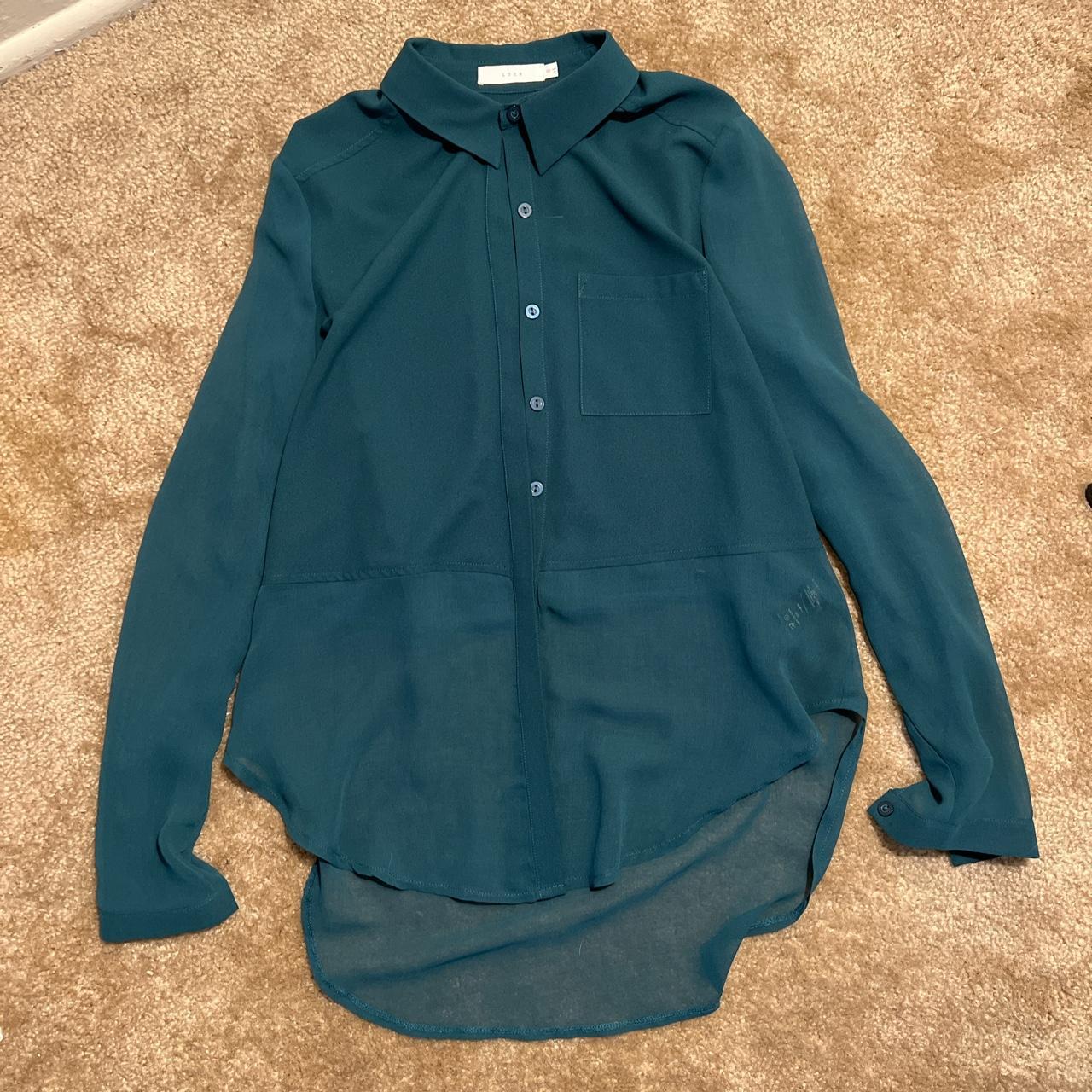 LUSH Clothing Women's Green Blouse | Depop