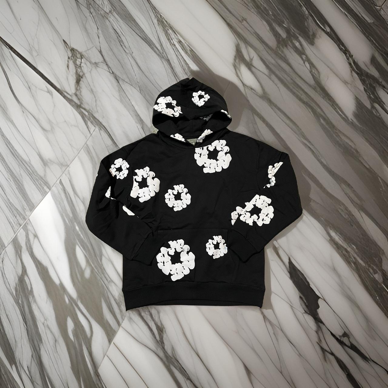 Denim Tears || Black Hoodie - Comfortable - Puff... - Depop