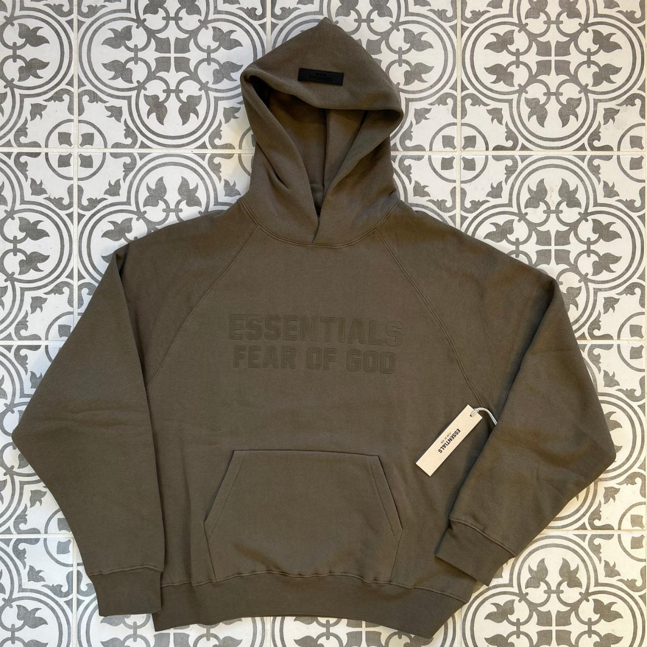 Fear Of God Essentials Wood Hoodie - Size... - Depop