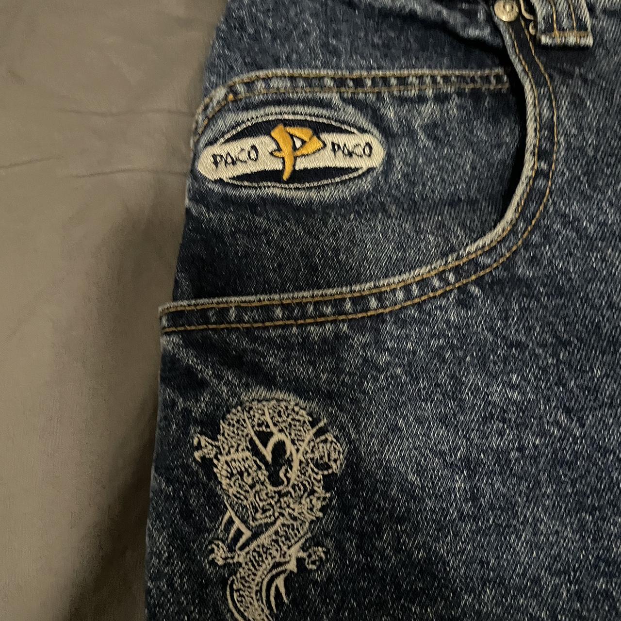 Y2K/Tribal style Paco Jeans - 34x30 8in leg... - Depop