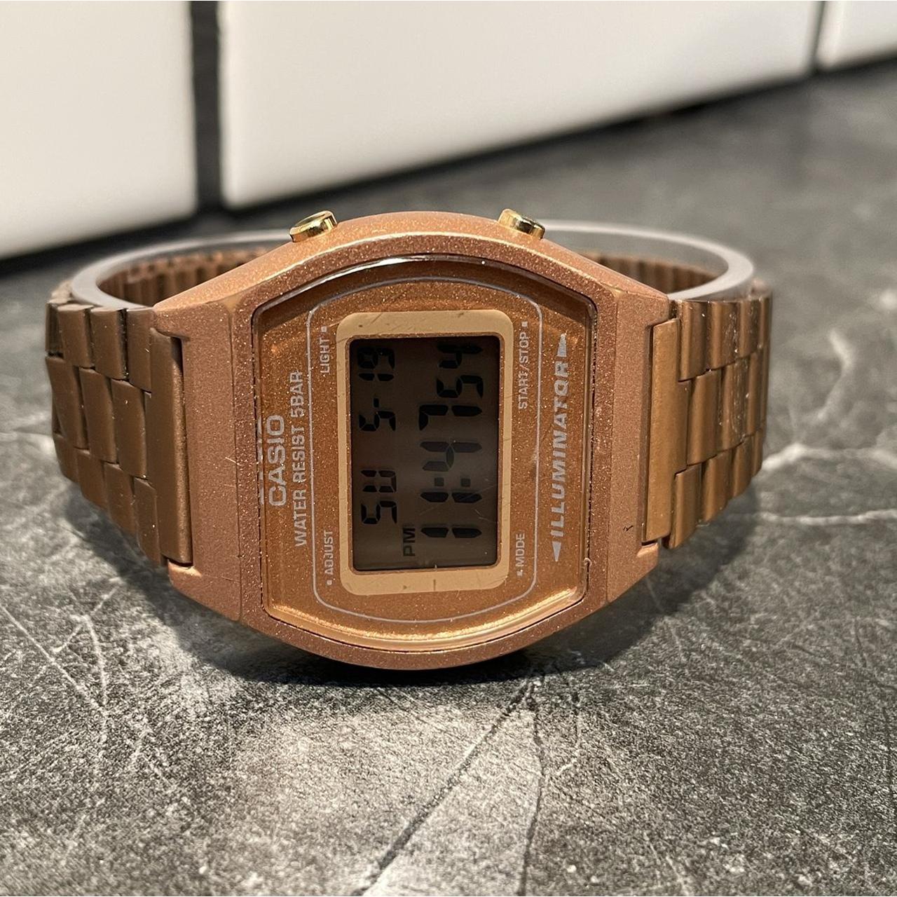 CASIO B640W Rose Gold Vintage Digital Watch Slight... - Depop