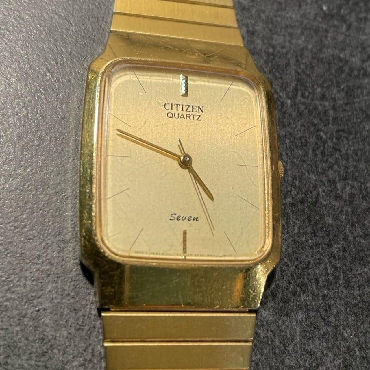 Vintage Men’s Citizen Gold Tone Quartz Watch - New... - Depop