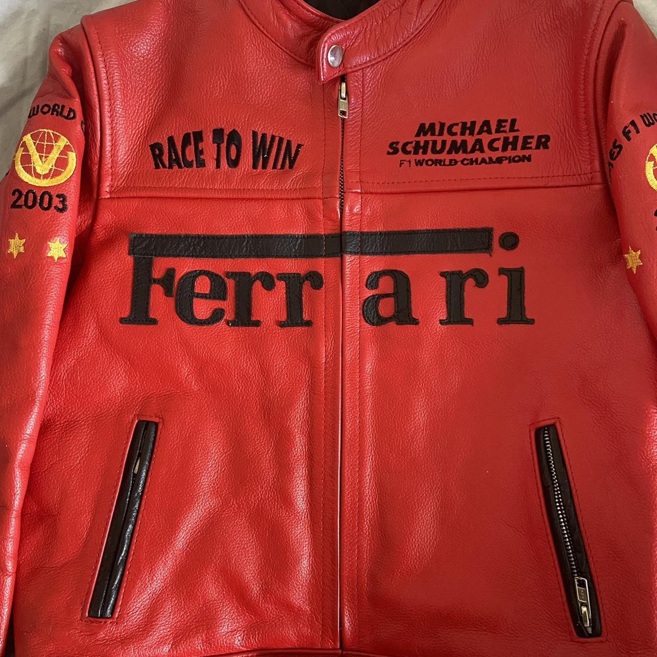 Ferrari leather jacket THE PERFECT TRENDY JACKET... - Depop