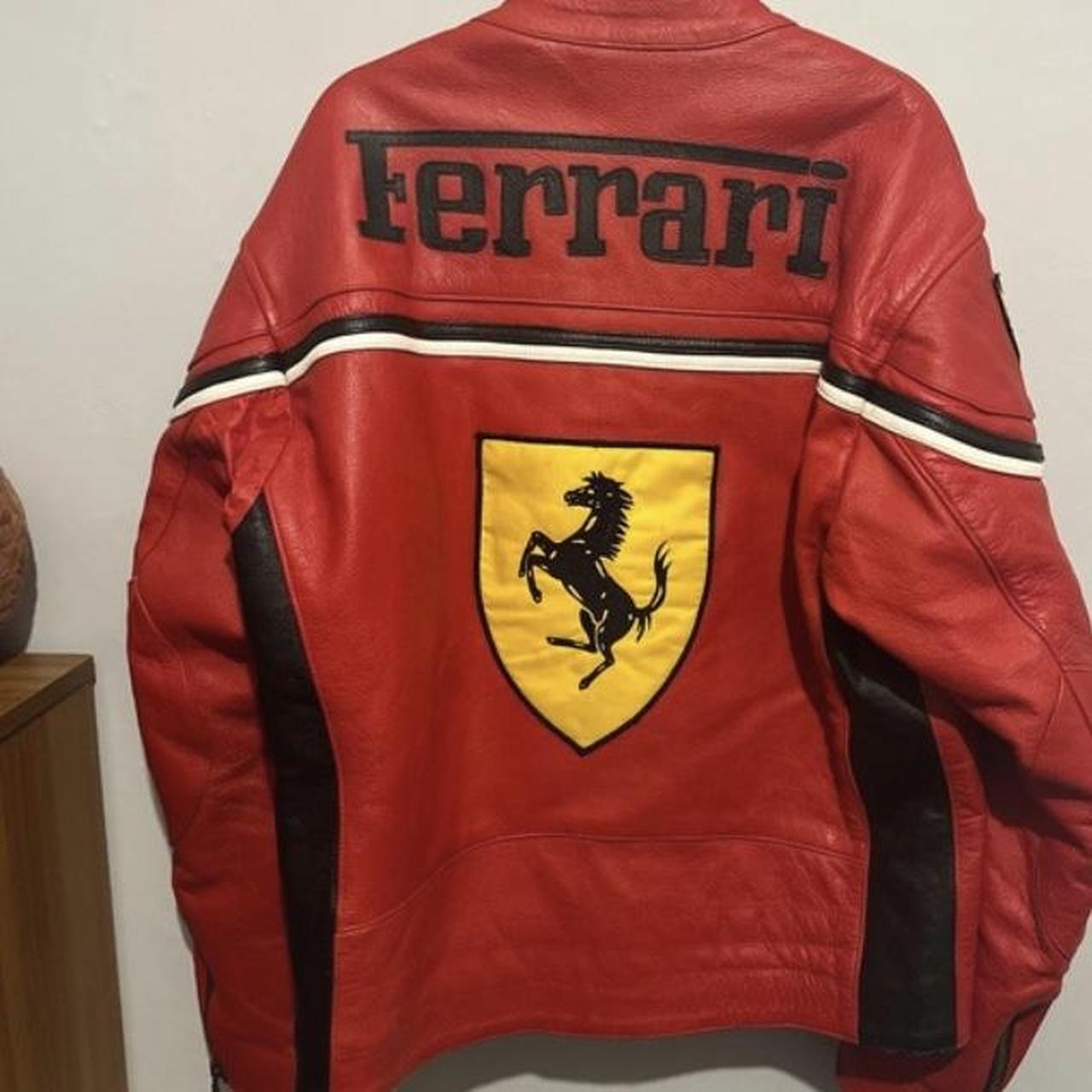 Ferrari leather jacket THE PERFECT TRENDY JACKET... - Depop
