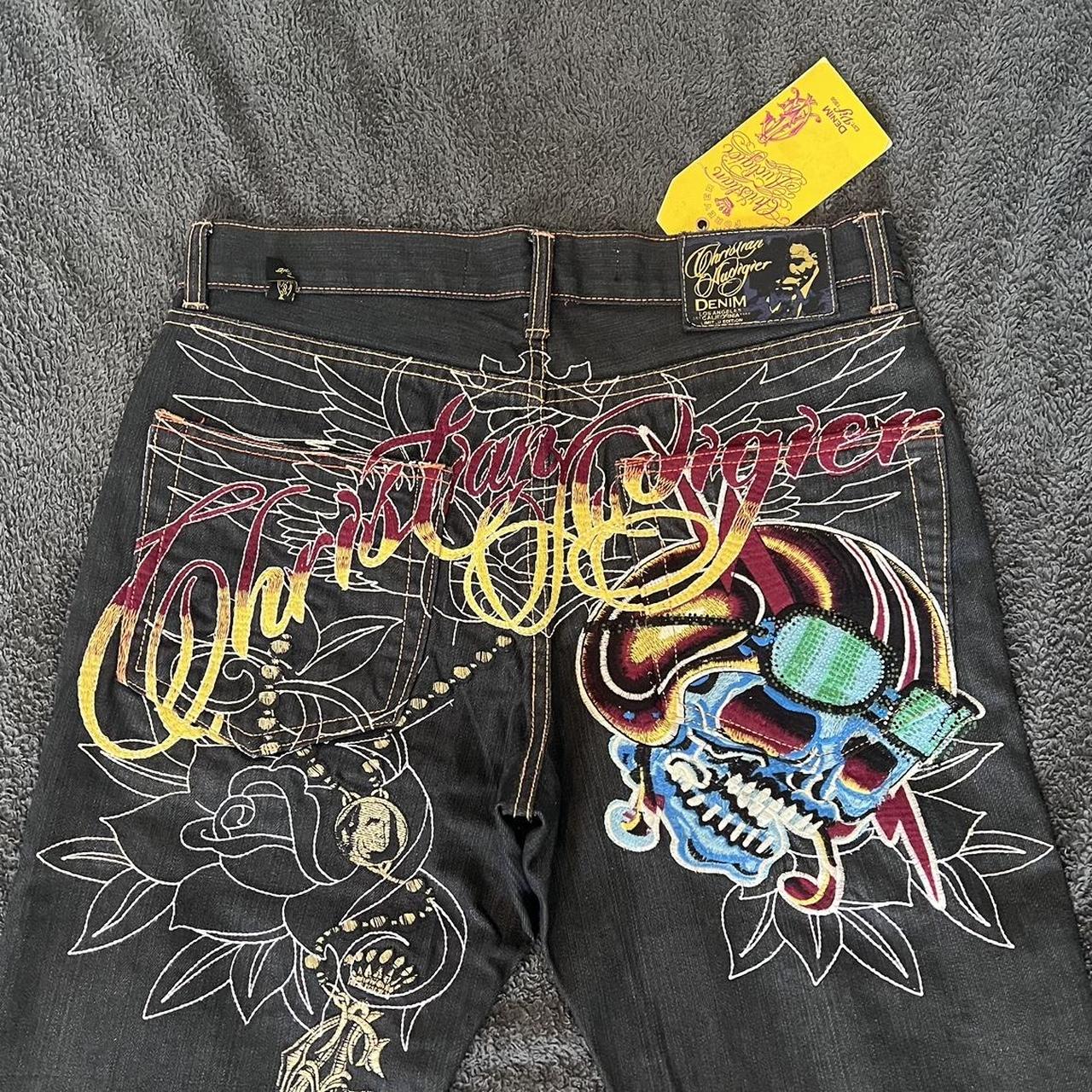 Christian Audigier Jeans (LIMITED EDITION) Size W32... - Depop