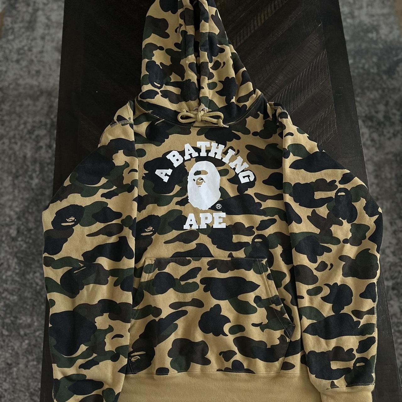 Bathing Ape College Pullover Hoodie Size Large - Depop