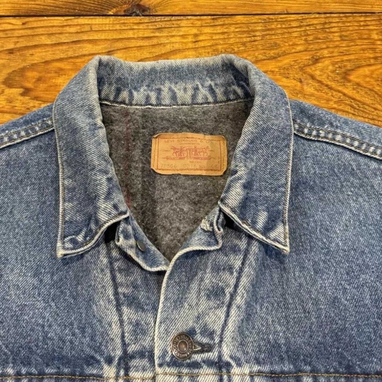 Vintage 70s Levi’s blanket lined denim... - Depop
