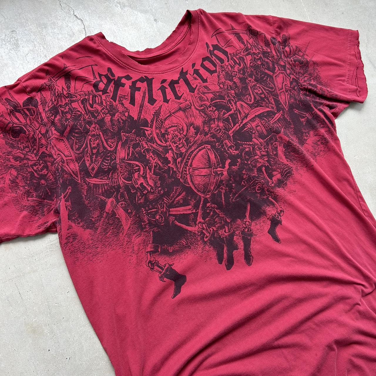 2000s Rare Affliction War Tee XL - Depop