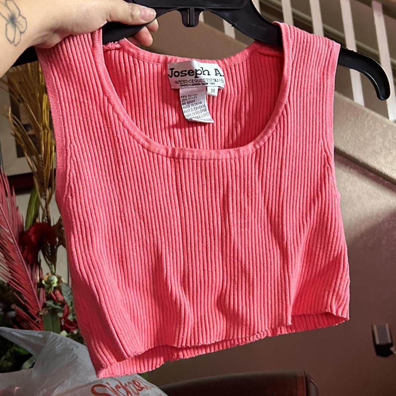 Self cut pink crop tank top 🩷🩷 Medium 🫶 - Depop