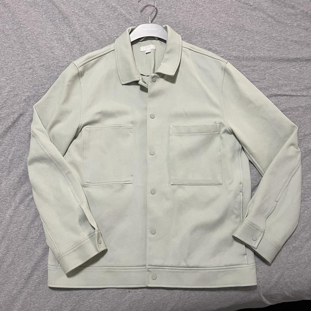 #mint #green #cos #jacket with pop stud closures on... - Depop