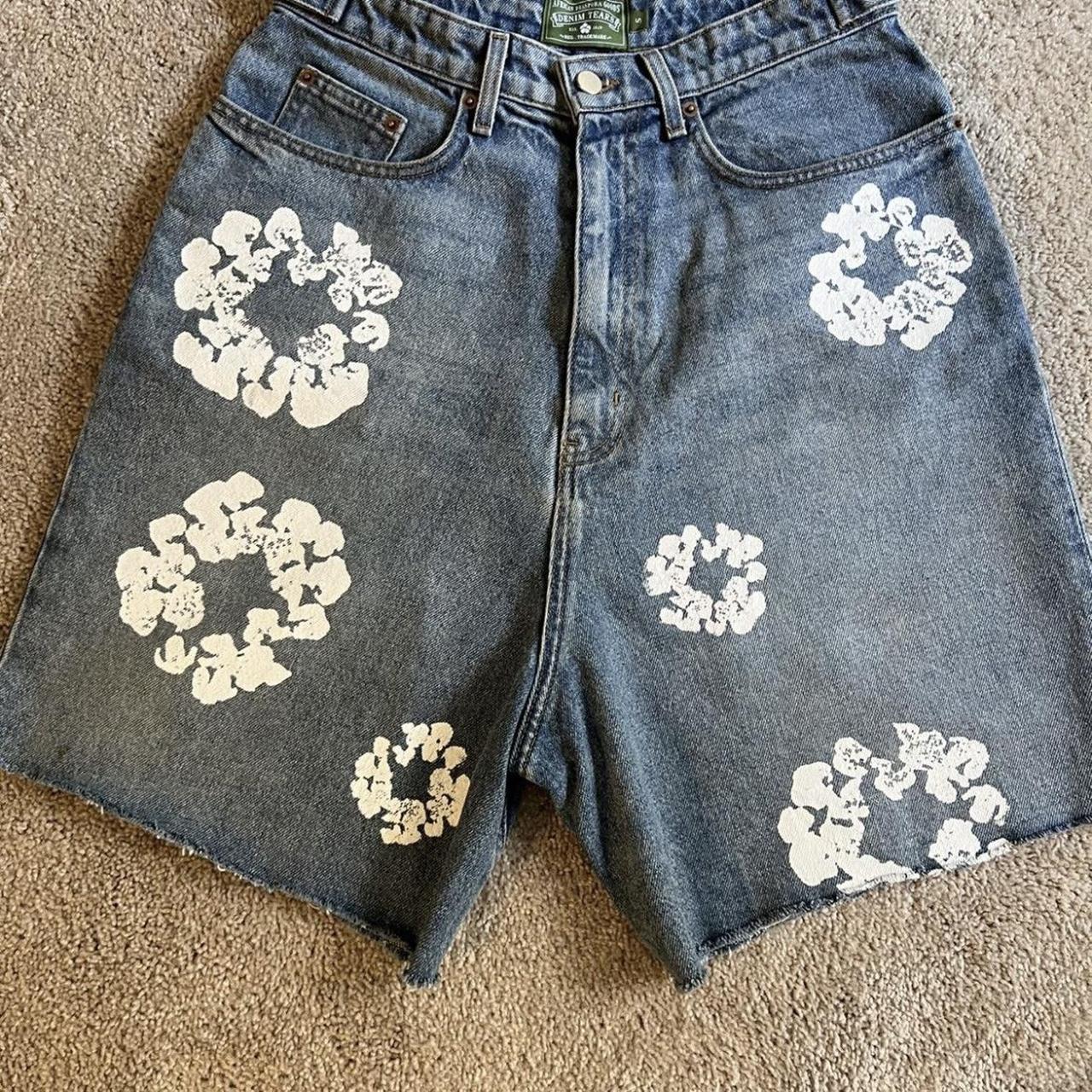 Denim tear jorts authentic Size small fits 28-32 | Depop