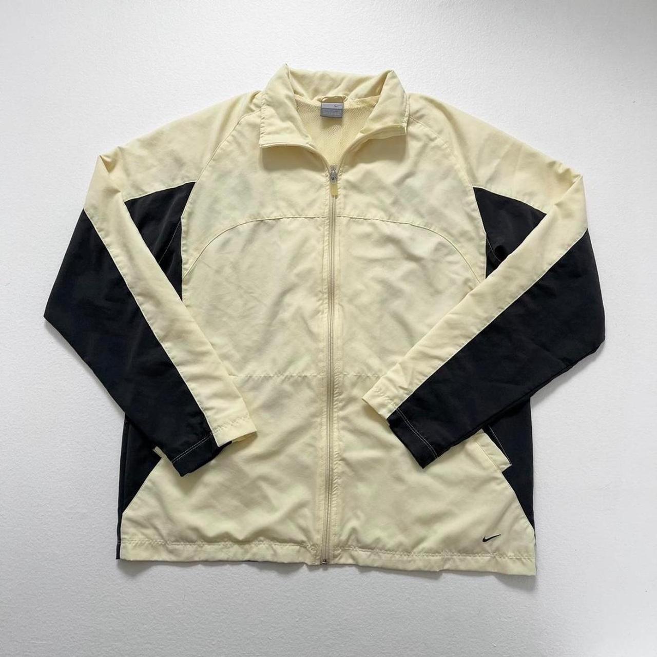 Vintage Yellow and Grey Nike jacket Fits as a size... - Depop