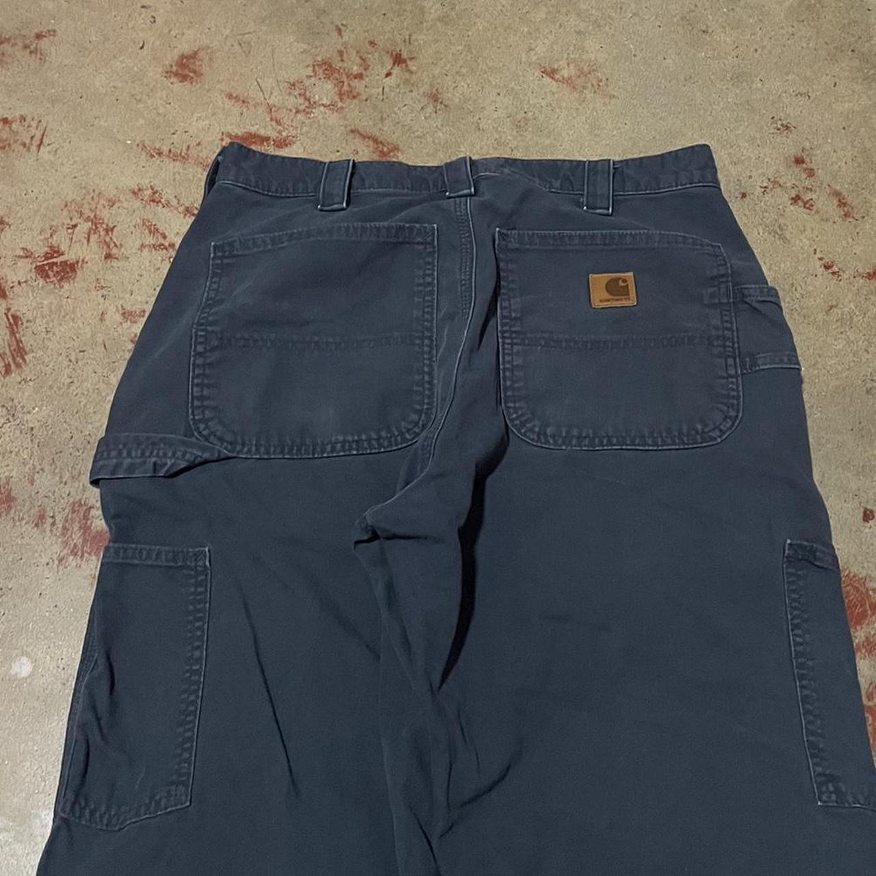 Carhartt b151 navy carpenter baggy pants ~32x30,... - Depop