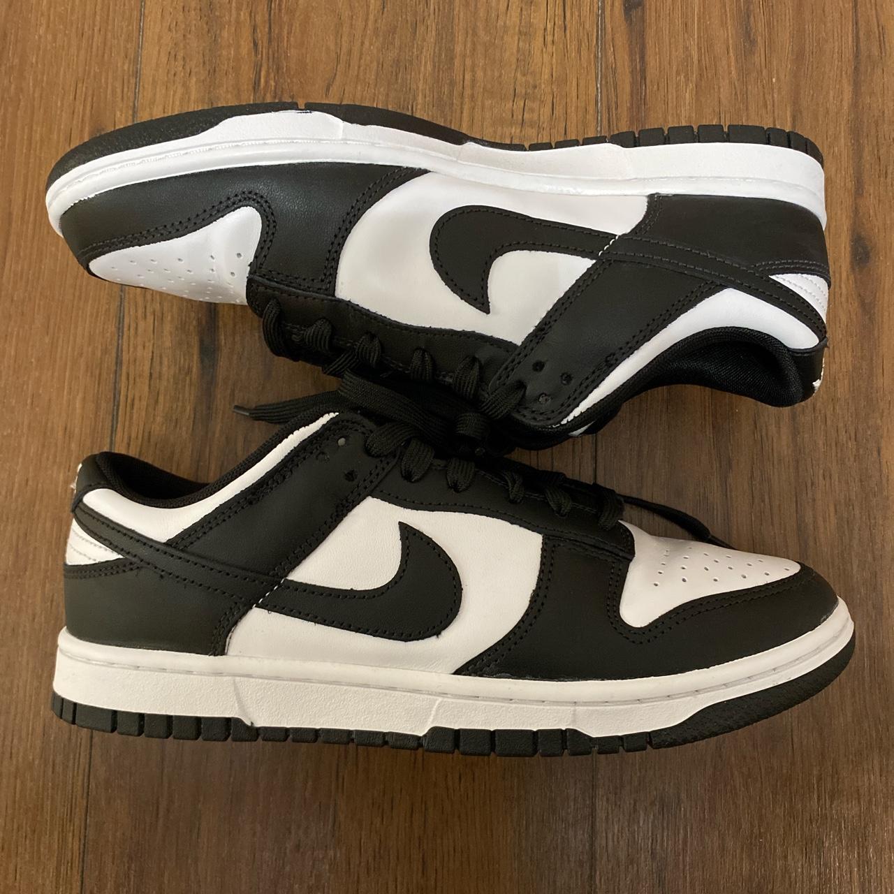 black/white “panda” nike dunk lows in men’s size 8.5... - Depop