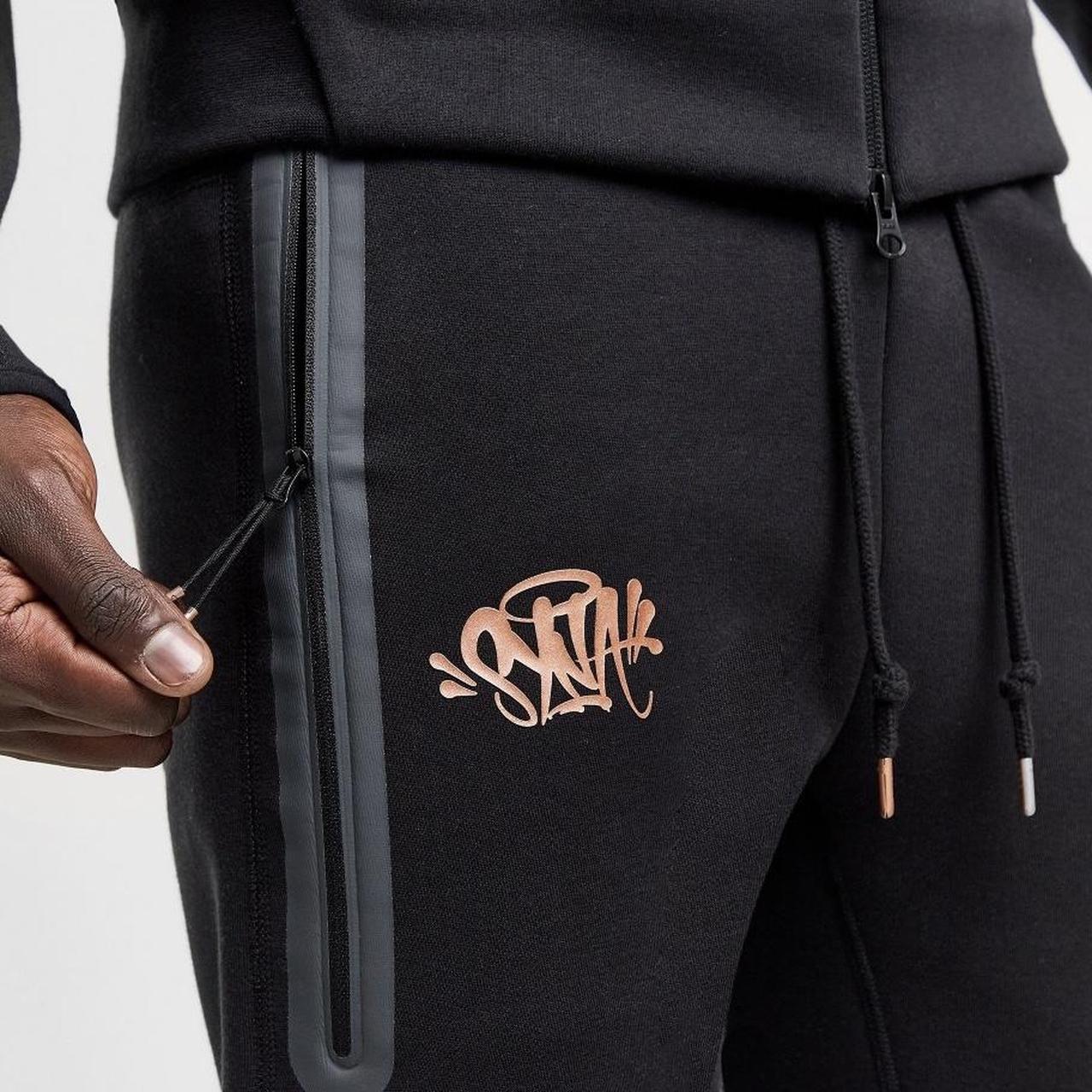 Nike Syna Tech Fleece Central Cee Black Gold Zip... - Depop