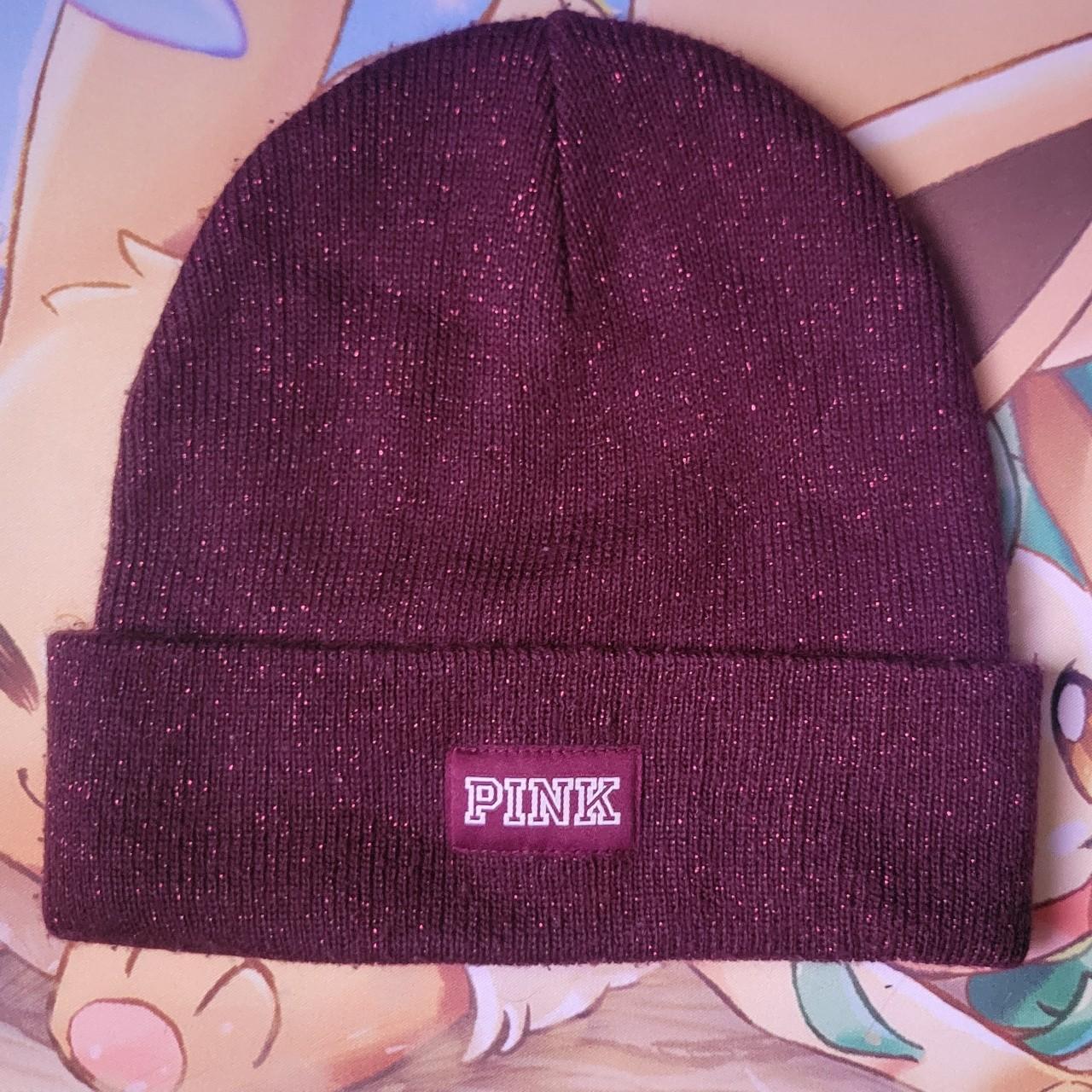 PINK glitter Beanie Victoria Secret PINK - Depop
