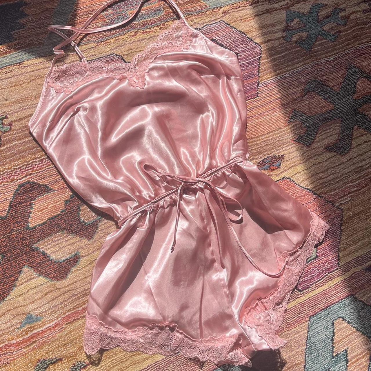 Boux Avenue blush pink teddy with lace trim. New... - Depop