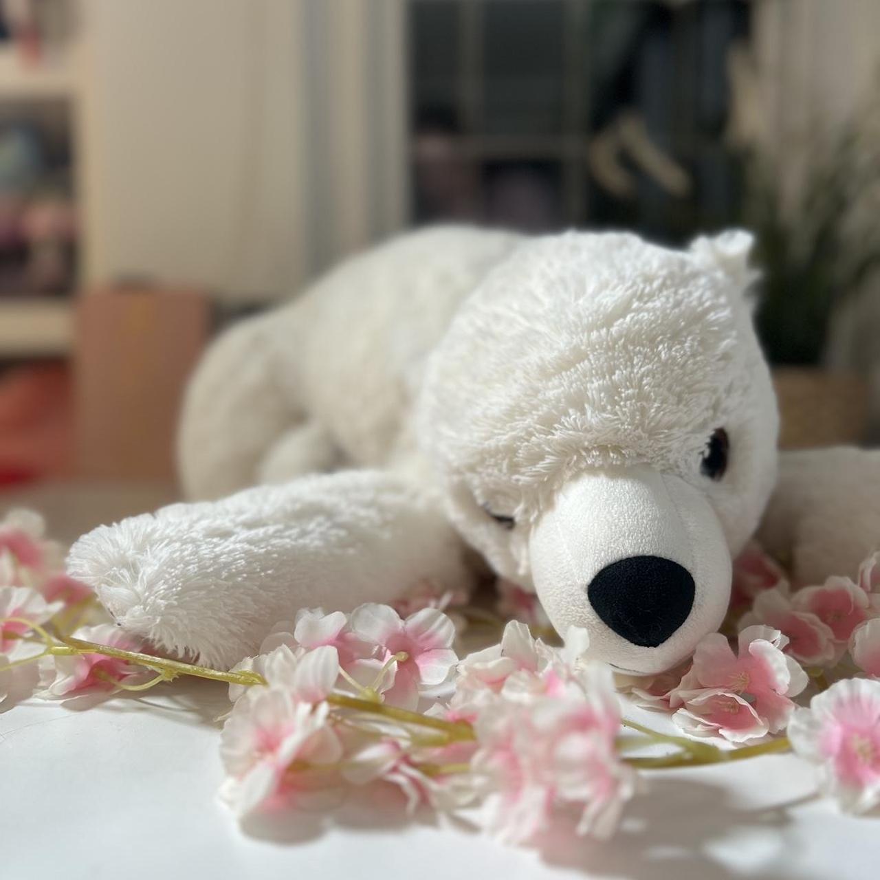 Polar bear plushie large. Good condition - Depop