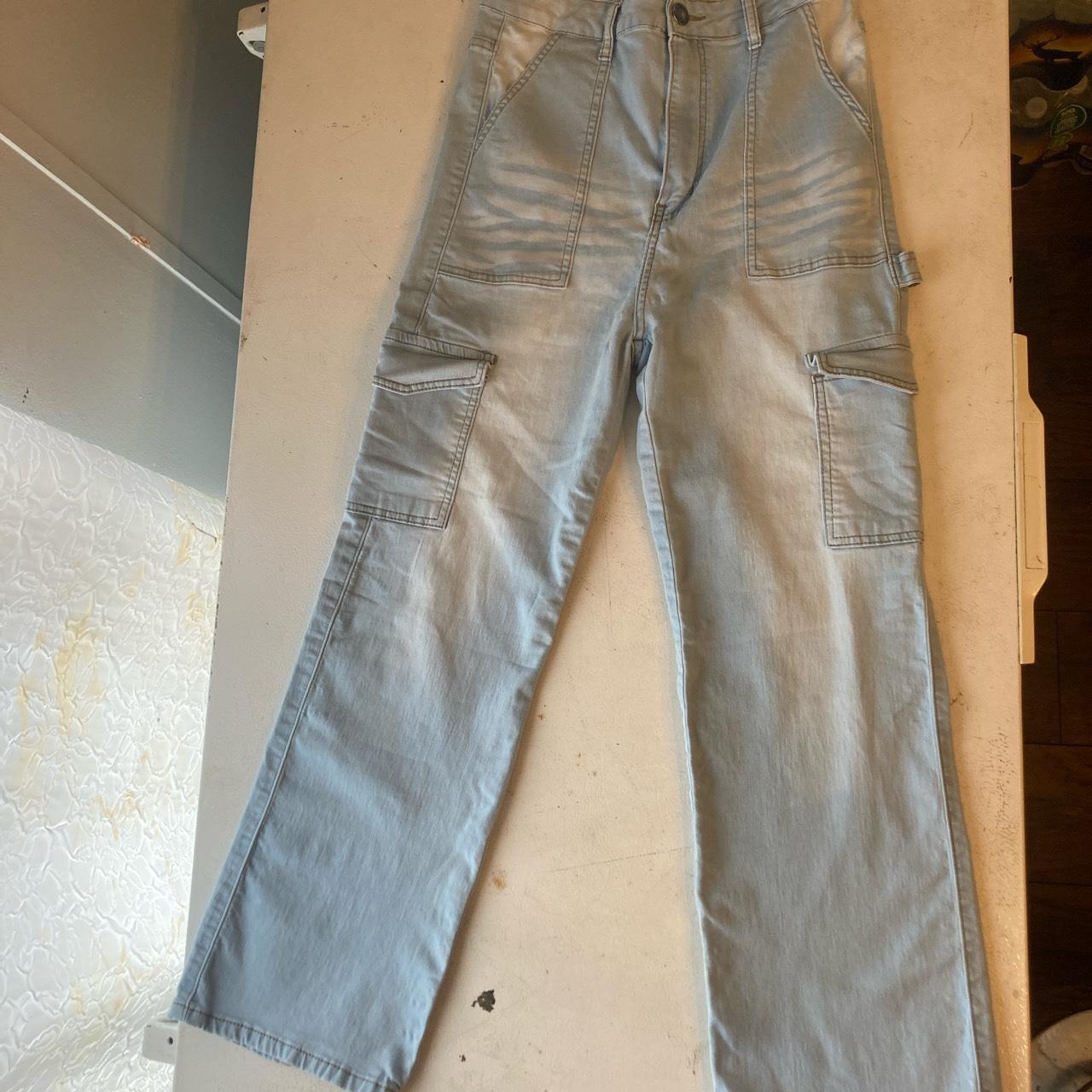 brand vip jeans light wash baggy jeans - Depop