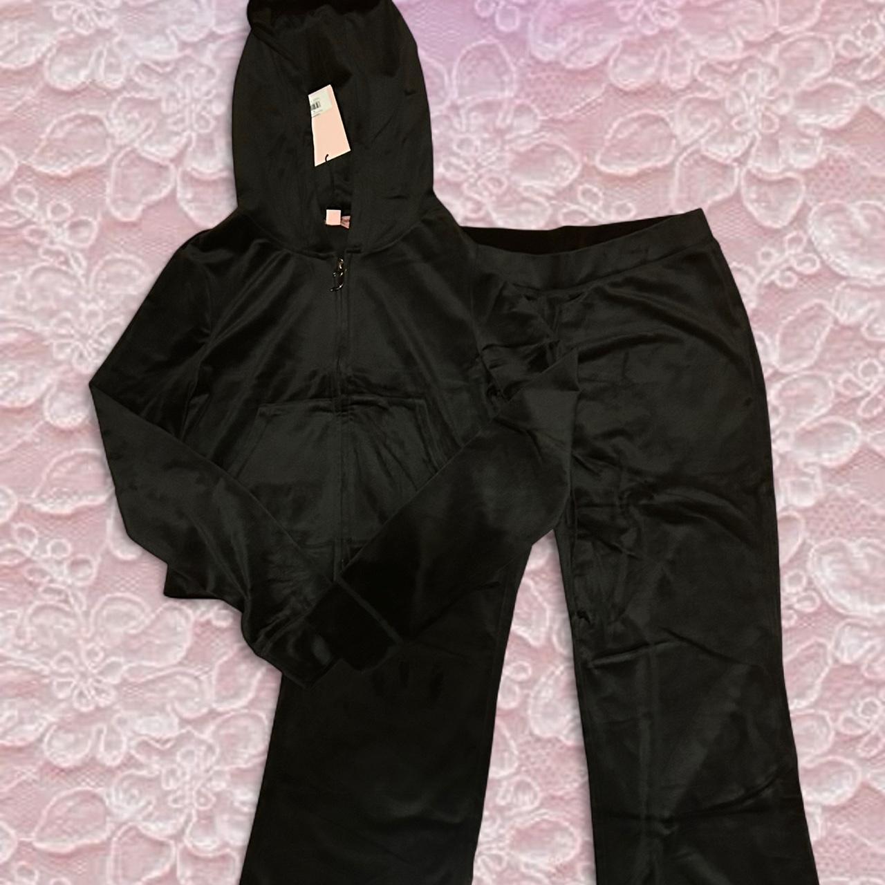 Juicy Couture Black Velour Tracksuit Iconic Y2K... | Depop