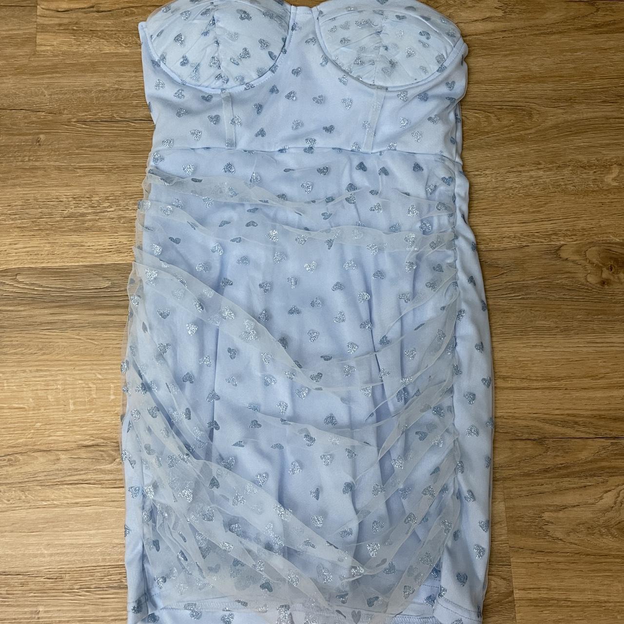 Revolve Superdown Blue Fifi Mesh Mini Dress US Size... - Depop