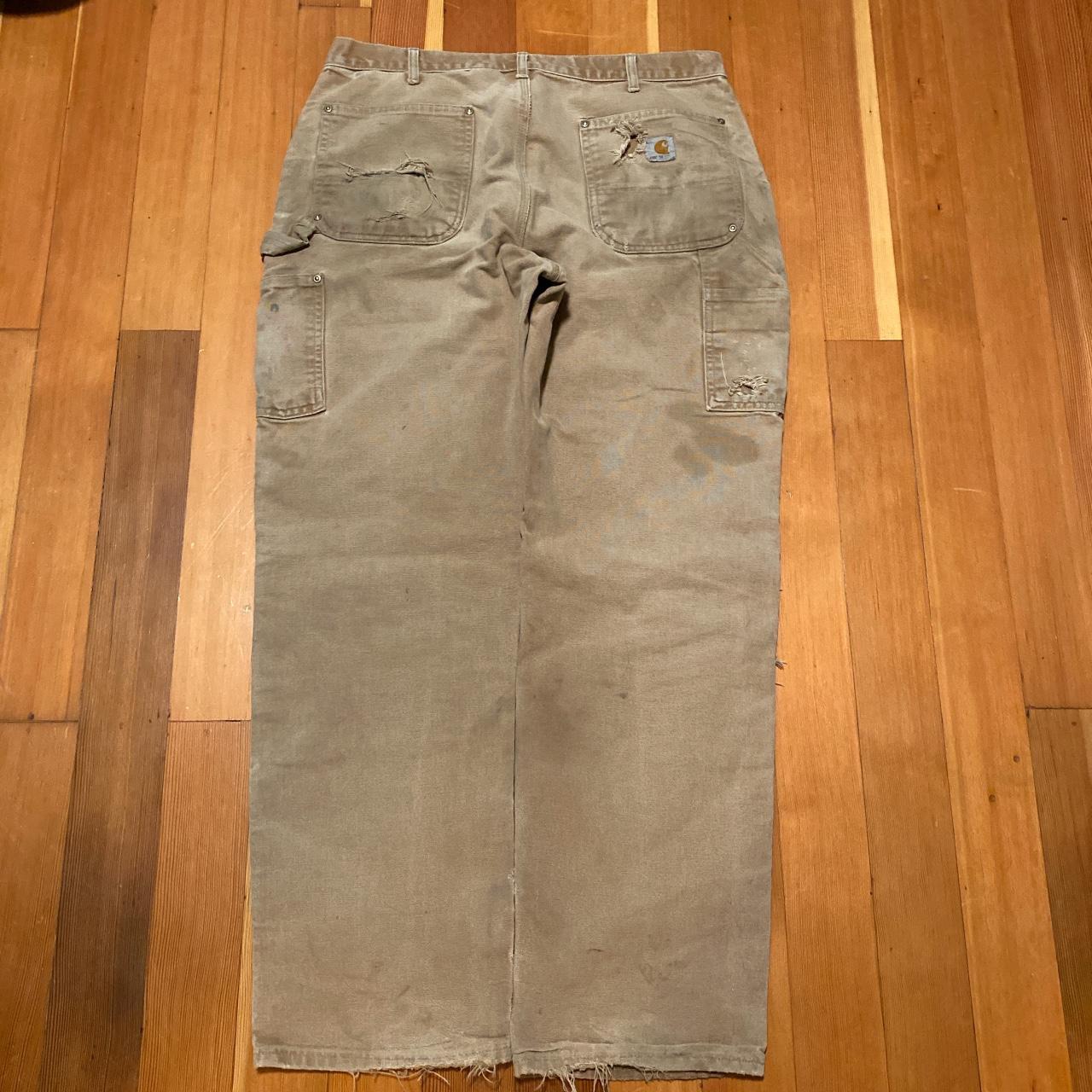 Vintage carhartt double knee pants Size 36x32 Made... - Depop
