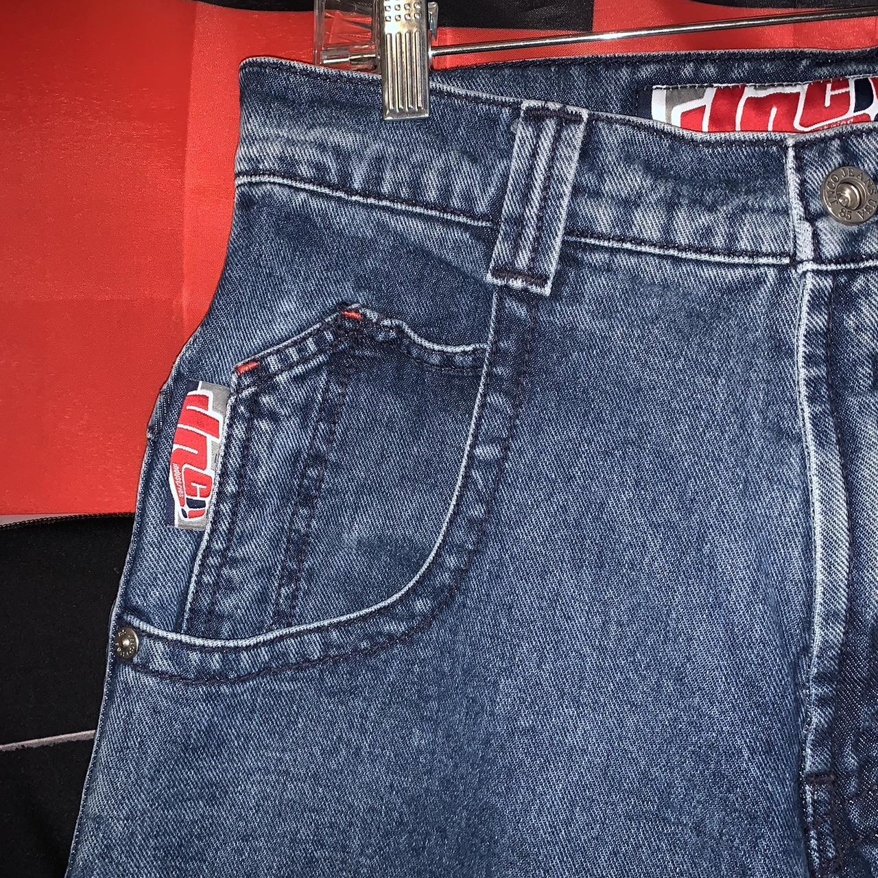 JNCO DESTROYER BACK POCKET EMBROIDERY BIG BACK... - Depop