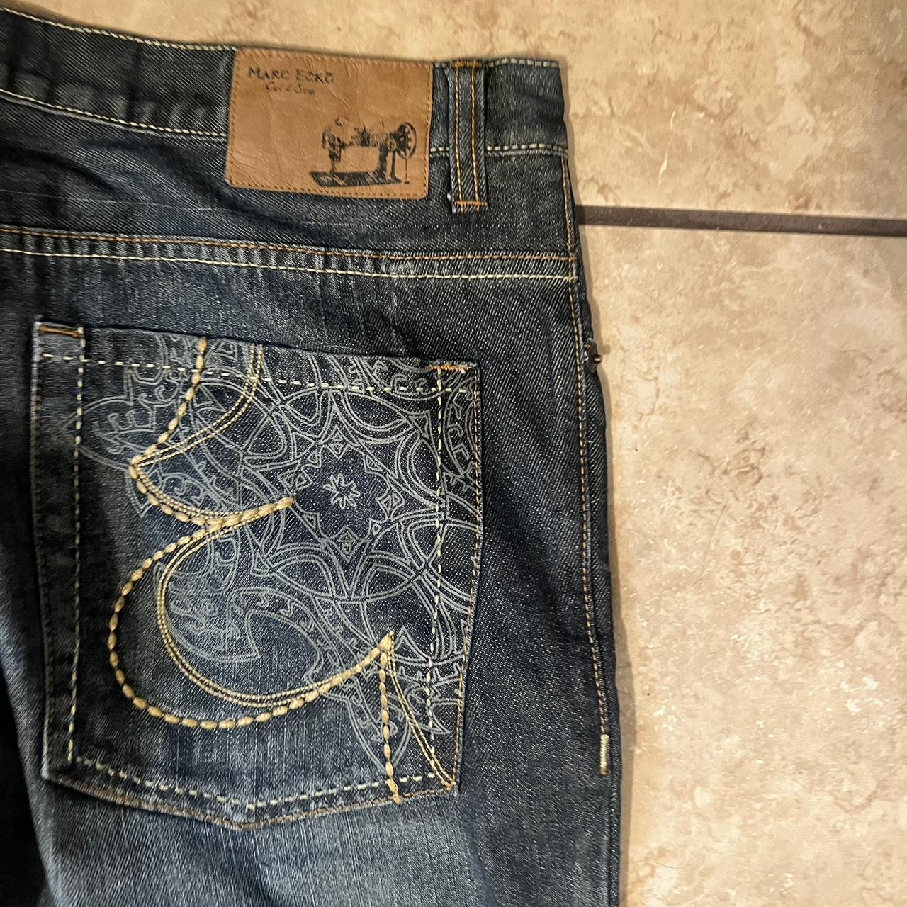 SUPER HARD MENS MARC ECKO BOOTCUT JEANS SIZE 33x32... - Depop