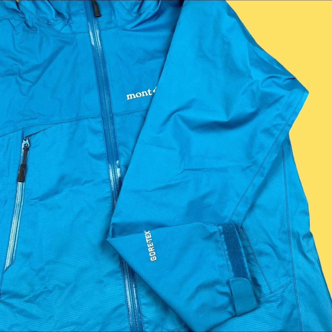 Montbell Jacket Goretex Blue GTX waterproof coat... - Depop