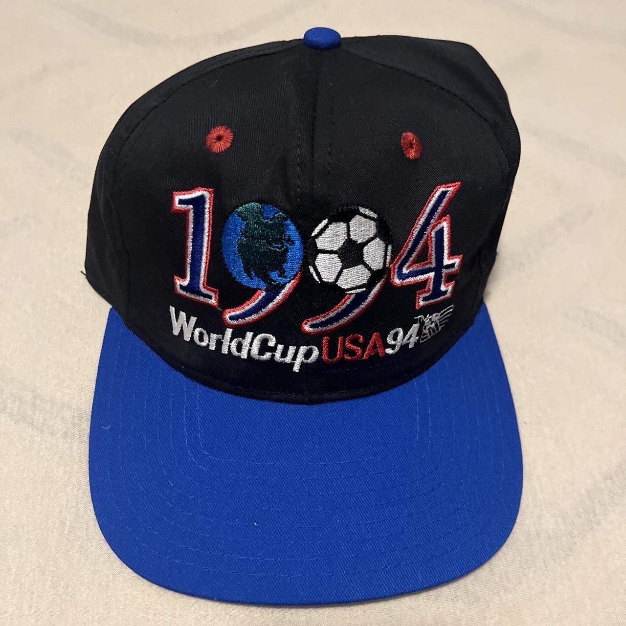 Vintage 1994 World Cup Hat SnapBack Cap Black Soccer... - Depop