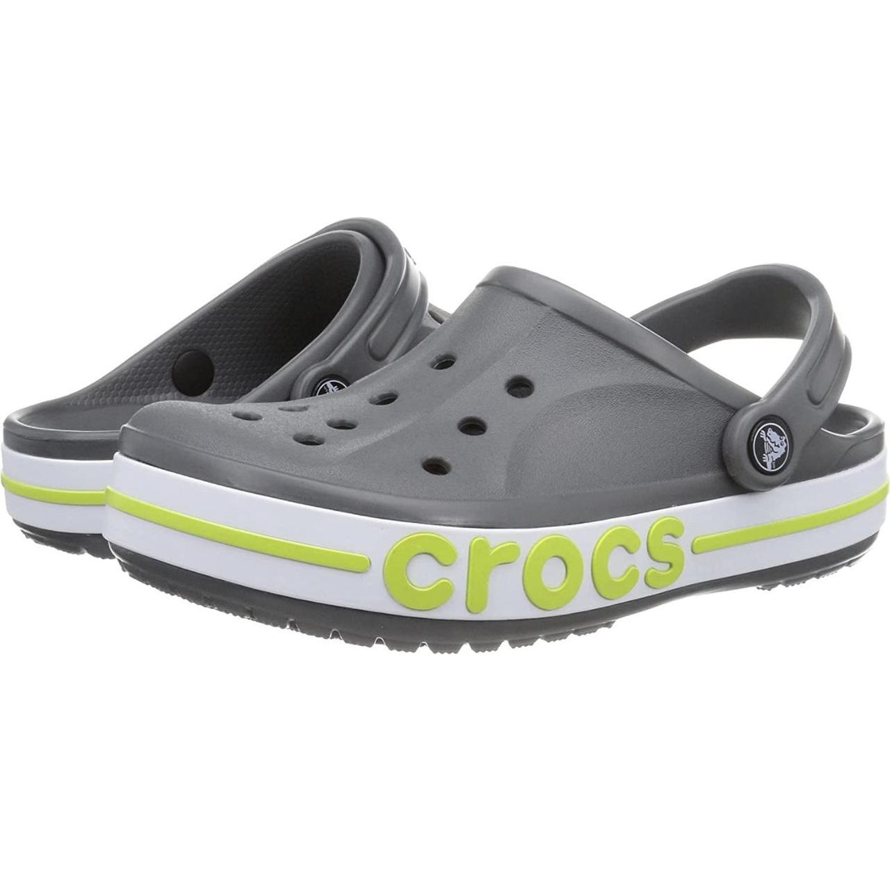 Crocs Bayaband Clog Slate Grey/Lime Punch M9/W11 A... - Depop