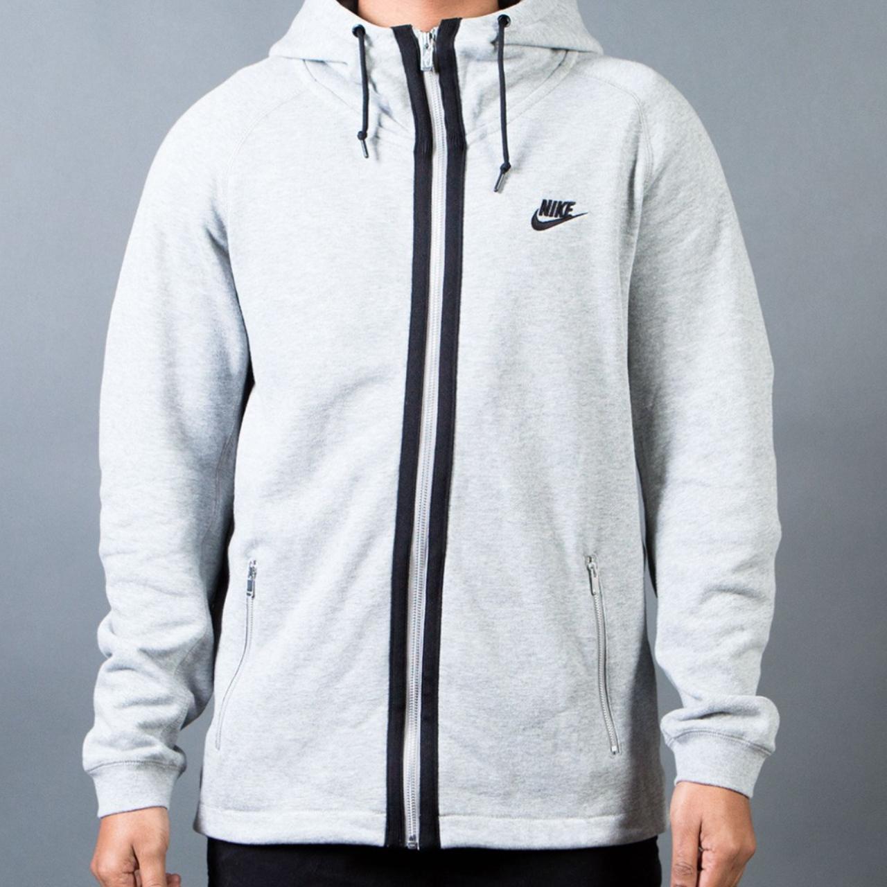 NIKE MEN MODERN FRENCH TERRY JACKET (DK GREY HEATHER... | Depop