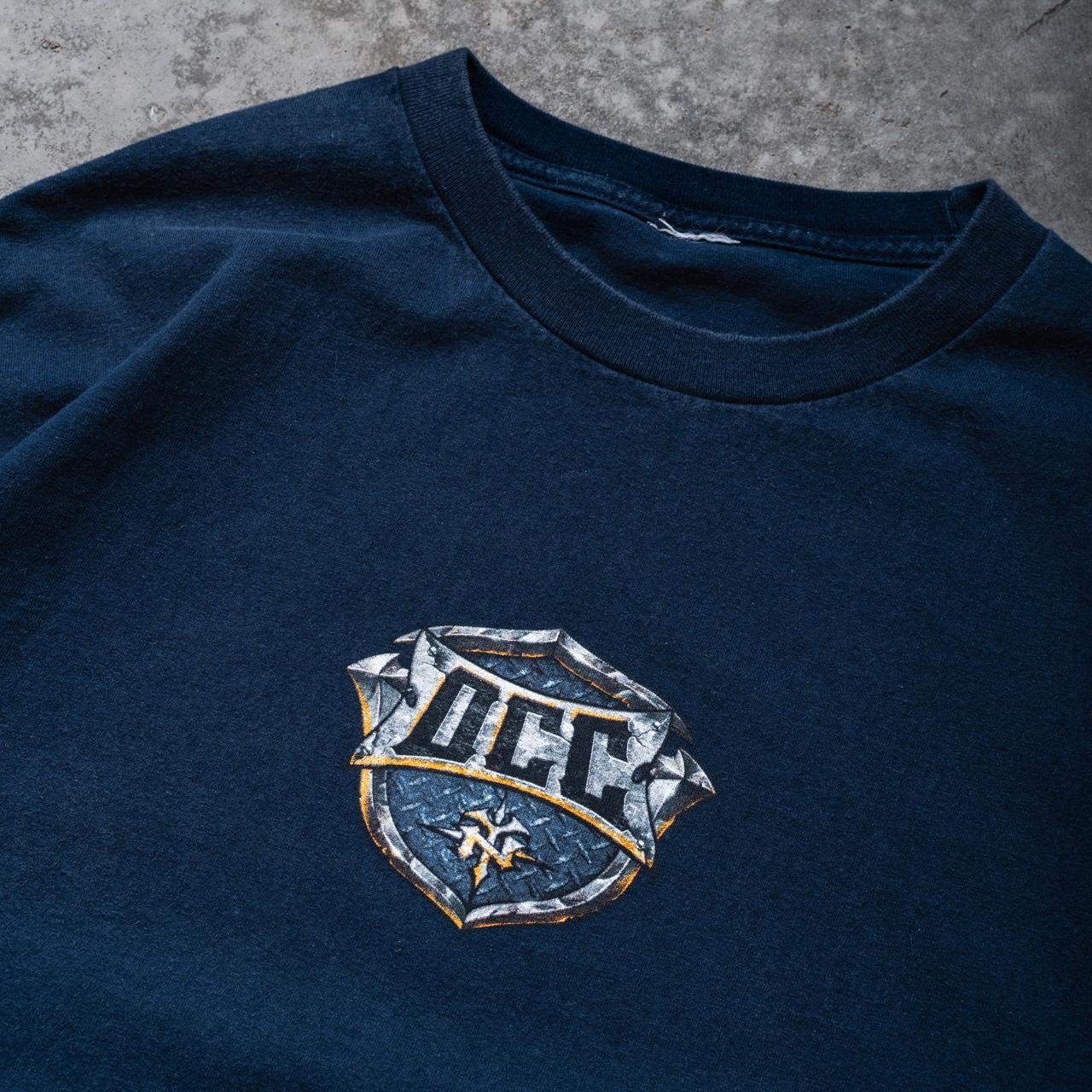 2000s OCC Orange County Choppers Navy Tee Shirt... - Depop