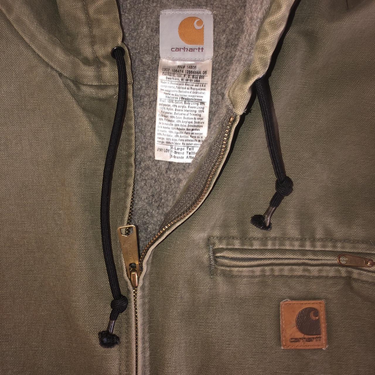 Carhartt Olive Green Jacket w Hood Size Men’s... - Depop