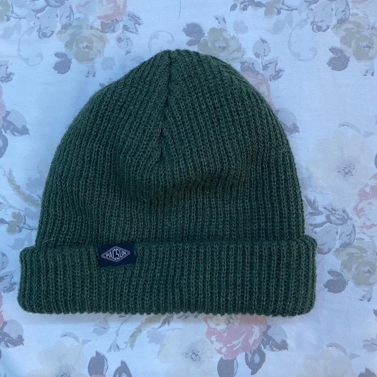 Green PacSun Beanie - in good condition, used a few... - Depop